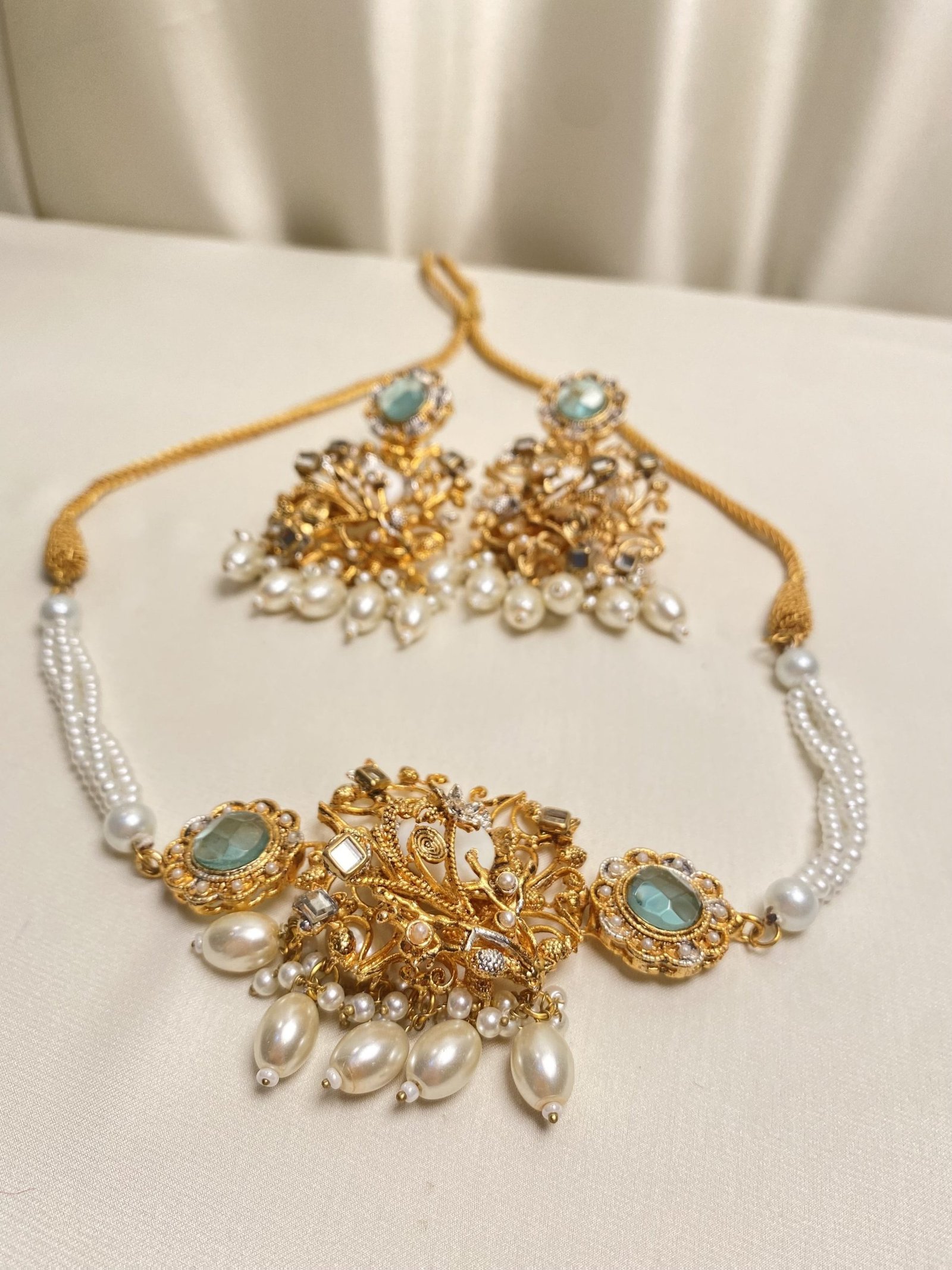 Aqua Doublet Gold Set – Jewelist