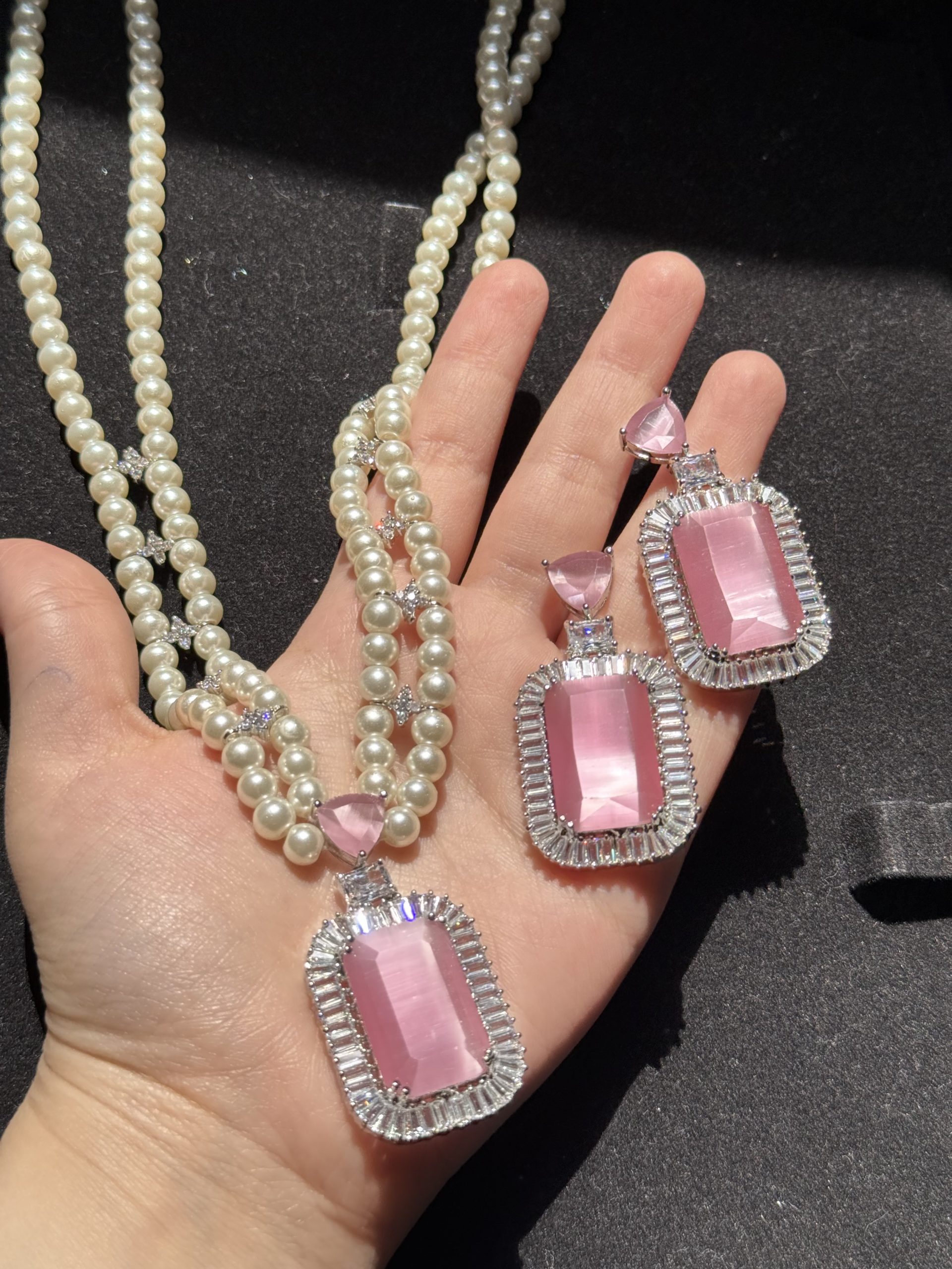 Pink Pearl Mala Set - Jewelist