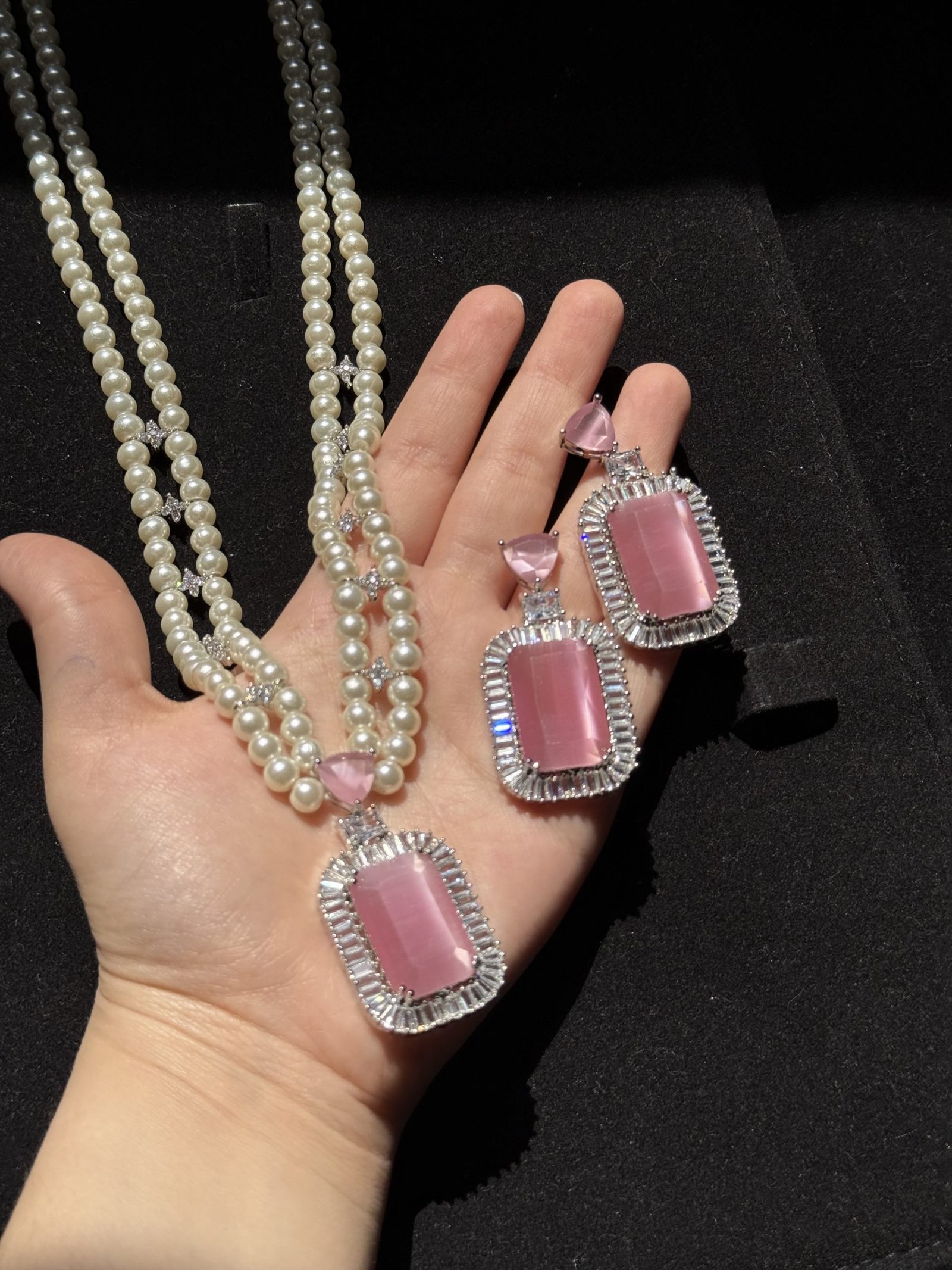 Pink Pearl Mala Set - Jewelist