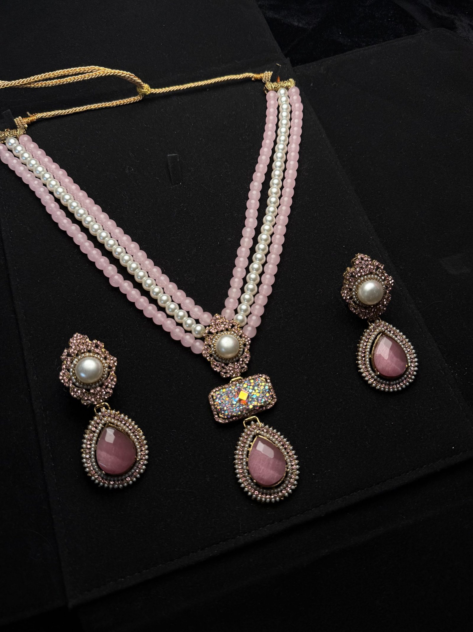 Rani Mala Set in Pink - Jewelist