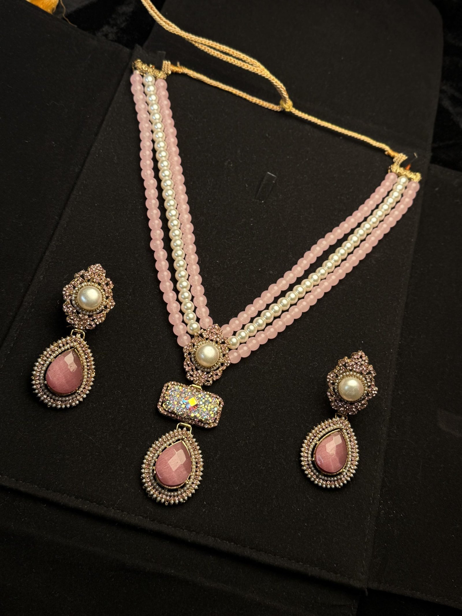 Rani Mala Set in Pink - Jewelist